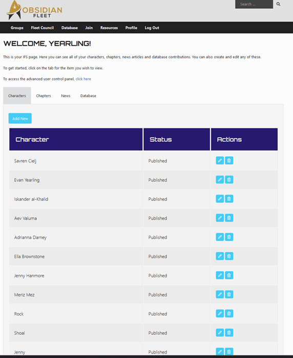 IFS GM Guide | Obsidian Fleet